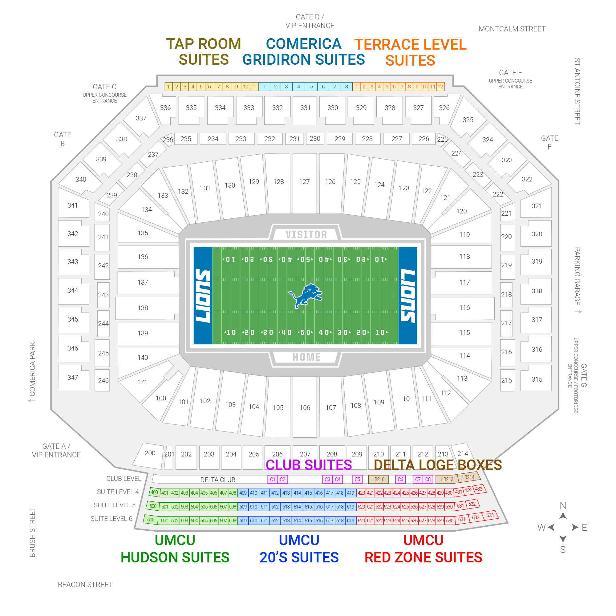 Explore Suites | Ford Field Suites